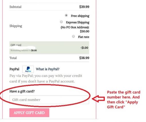 How to Apply Gift Card - LittleForBig Cute & Sexy Products