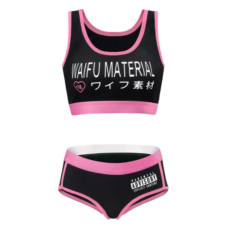Waifu Material Bralette Set - LittleForBig Cute & Sexy Products