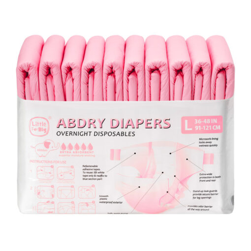 ABDry Ultra Absorbent Diapers 10 Pieces Pack Pink(M)/(L)/(XL ...